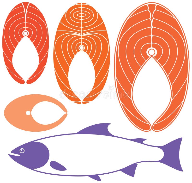 Abstract Salmon stock vector. Illustration of fish, element - 77140735