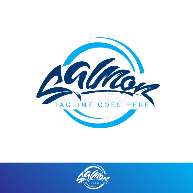 Salmon Wordmark Vector Symbol Stock Vector - Illustration of healthy ... Salmon Wordmark Vector Symbol Stock Vector - Illustration of healthy ...