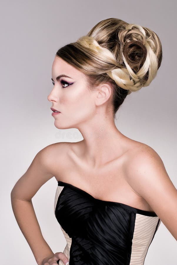 Salon fashion hair model stock image. Image of elegant - 28355785