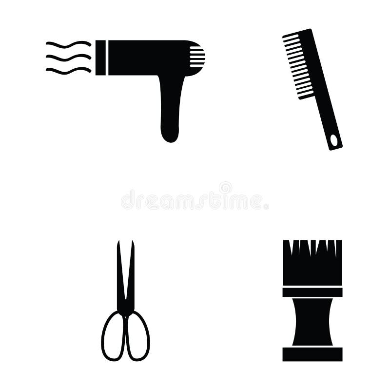 Salon icon set stock illustration. Illustration of white - 102690354