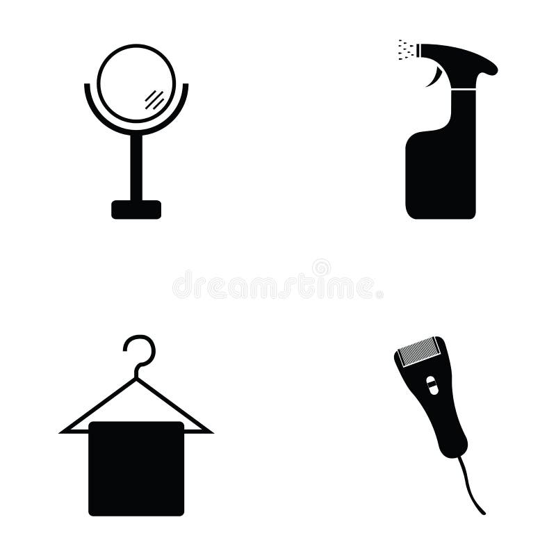 Salon icon set stock vector. Illustration of salon, spray - 102690766