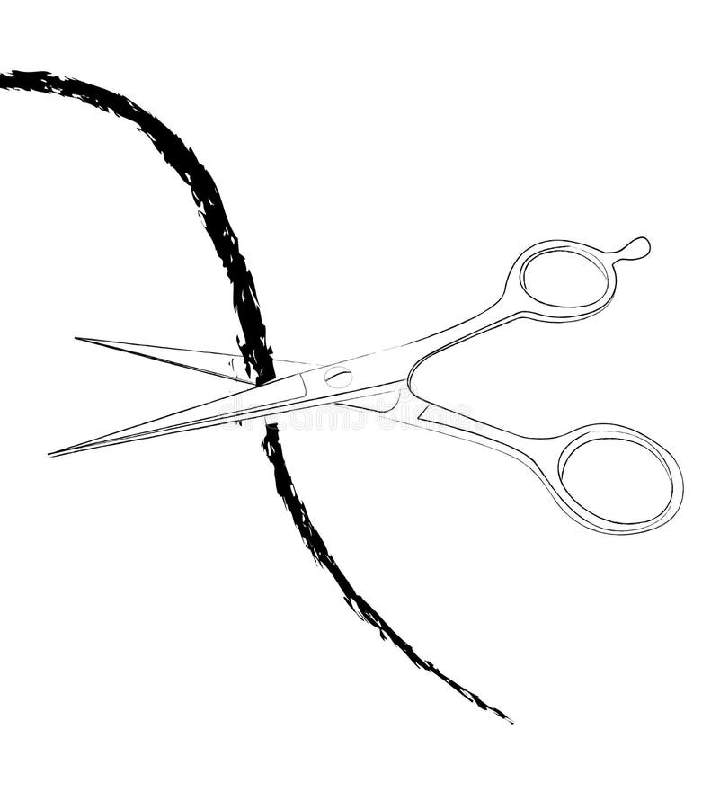 Scissors Cutting Hair Drawing Free Scissors Catching Light Image