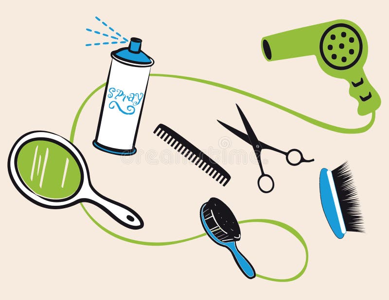 Beauty Salon Vector Seamless Pattern. Colorful Hair Hairdresser Tools ...