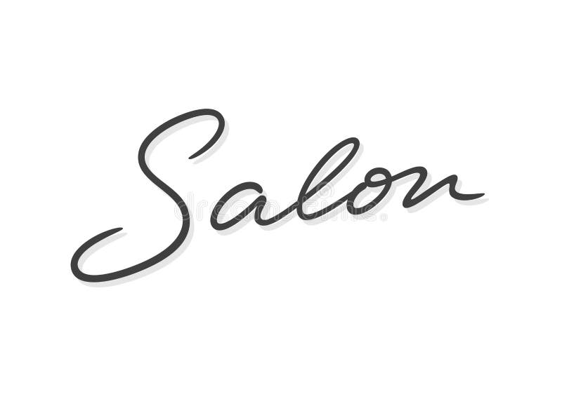 Salon vector lettering stock vector. Illustration of design - 139707185