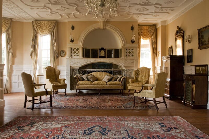 Salone classico immagine stock. Immagine di aristocratico - 4166999
