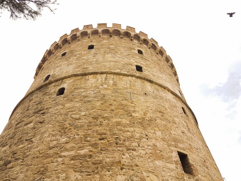 Salonica City White Tower Monument Greece Stock Image - Image of ...
