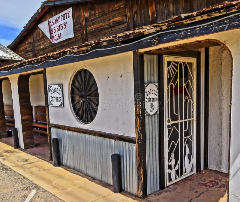 A Saloon Entrance in an Old Restaurant Stock Photo - Image of neglected ...