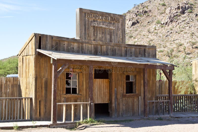 Saloon style wood building stock photo. Image of reserve - 21938232