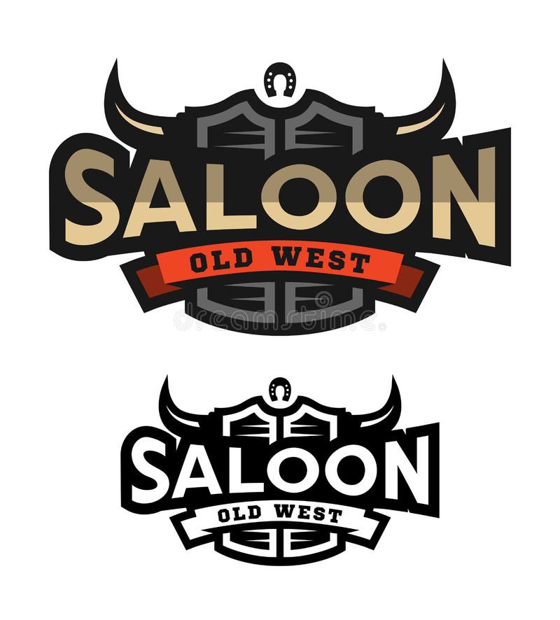 Old Wild West. Logo of Emblem Stock Vector - Illustration of horseshoe ...
