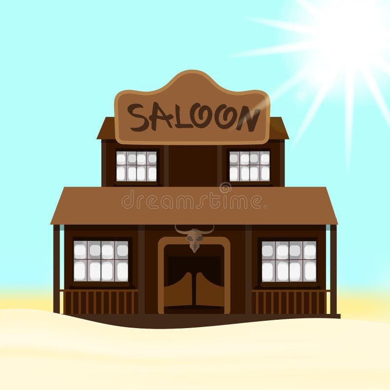 Saloon - Vector art stock vector. Illustration of western - 102337090