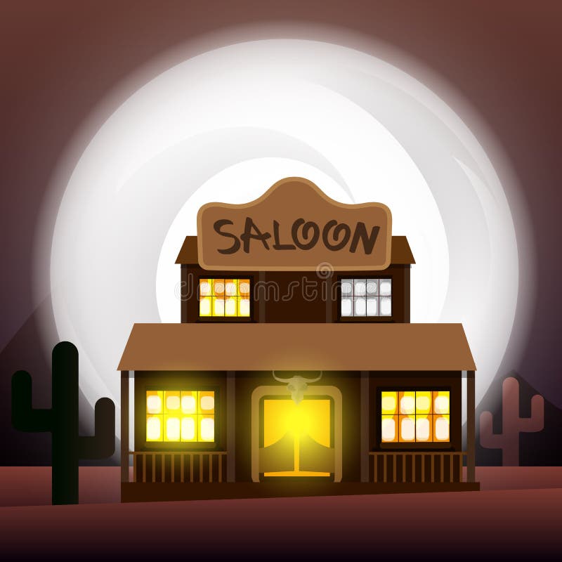 Saloon - Vector art stock vector. Illustration of american - 102337028