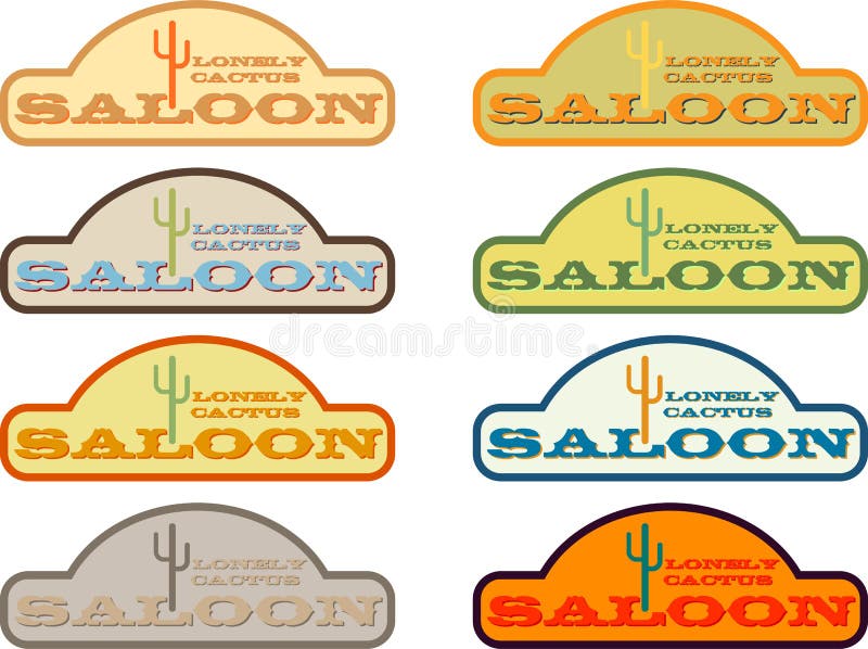Vintage Saloon Sign from 19th Century Stock Vector - Illustration of ...
