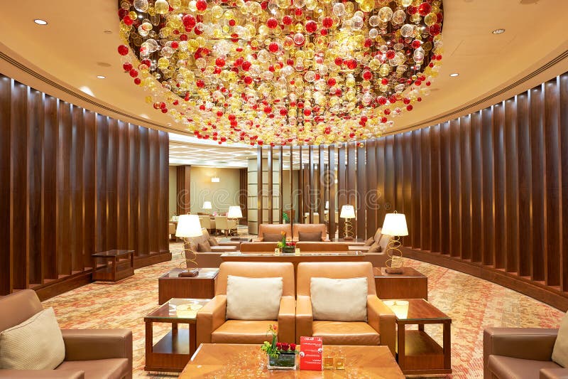 Salotto Della Prima Classe Degli Emirati Immagine Stock Editoriale ...