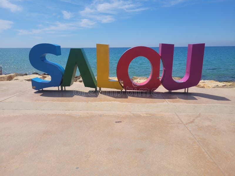 Salou Beach Sign stock photo. Image of beach, salou - 278025238