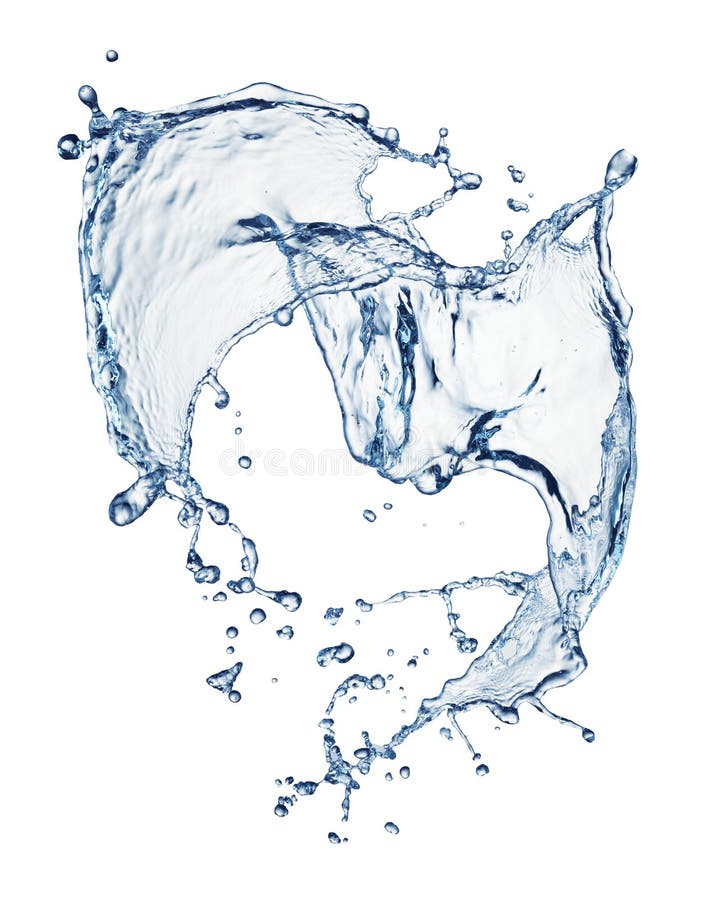 Salpicadura De Agua Azul Aislada Foto de archivo - Imagen de fluir ...
