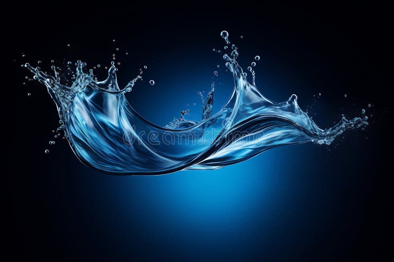 Salpicadura de agua azul imagen de archivo. Imagen de claro - 310347837