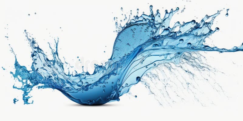 Salpicar Agua Salpicar Agua Salpicar Aislado En El Fondo Blanco Ai ...