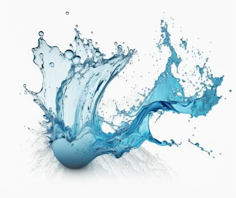 Salpicar Agua Salpicar Agua Salpicar Aislado En El Fondo Blanco Ai ...
