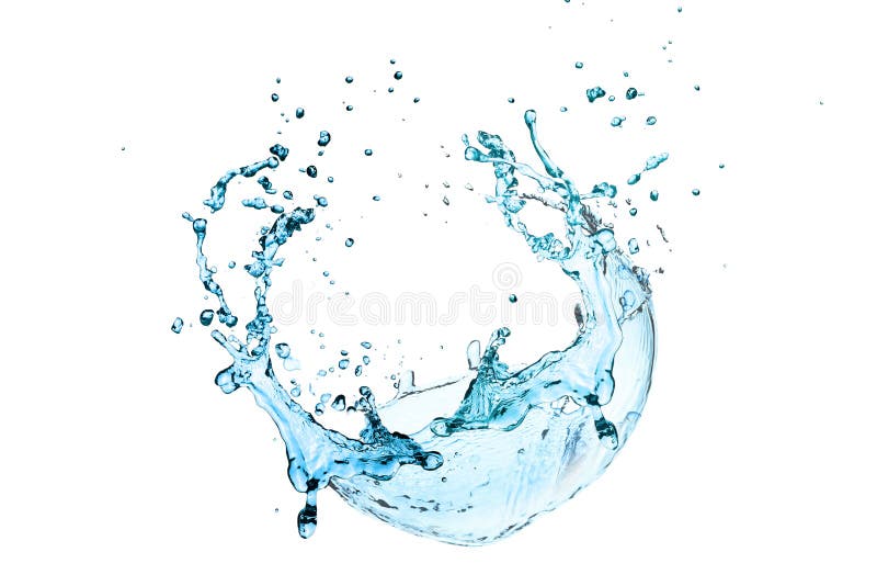 Salpicar agua en blanco foto de archivo. Imagen de deslumbrante - 219393076