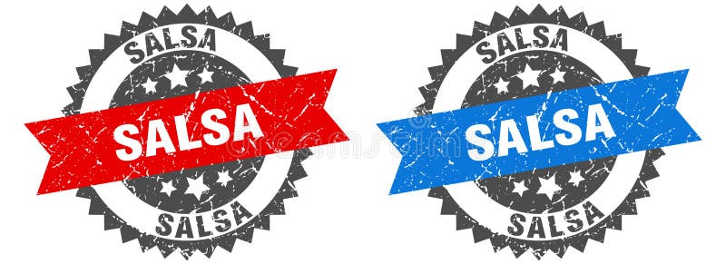 Salsa Band Sign. Salsa Grunge Stamp Set Stock Vector - Illustration of ...