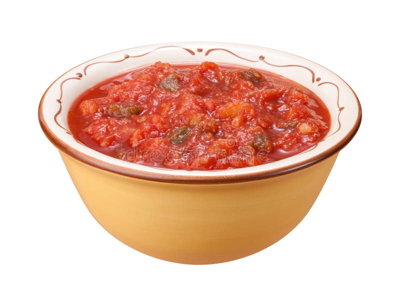 Salsa Bowl isolated stock image. Image of condiment, appetizer - 45735261