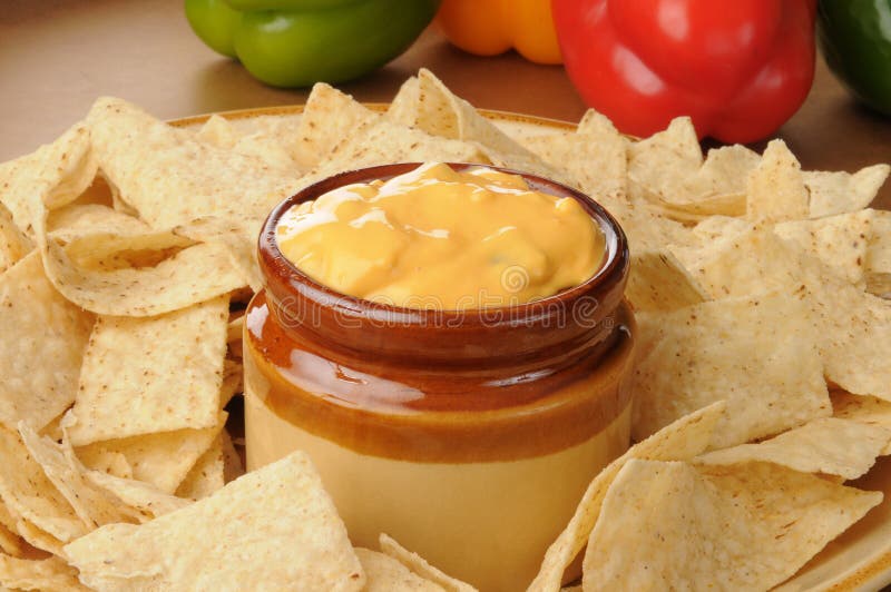 Salsa con queso stock image. Image of green, tray, cheese - 25284309
