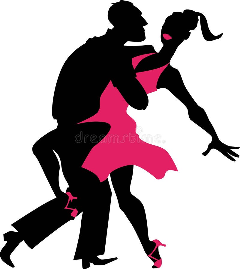 Salsa Couple Dancing Continuous One Line Drawing Latin Ballroom Dance