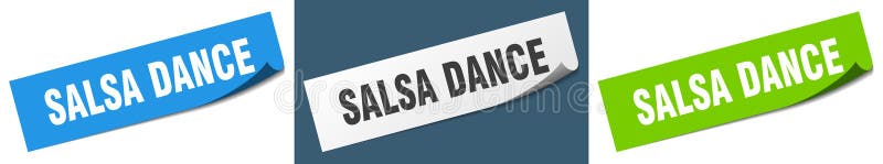 Salsa Dance Banner. Salsa Dance Speech Bubble Label Set. Stock Vector ...