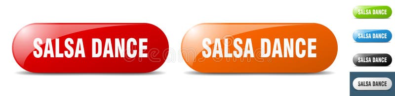 Salsa Dance Button. Key. Sign. Push Button Set Stock Vector ...
