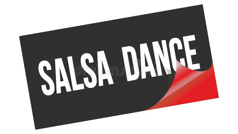 SALSA DANCE Text on Black Red Sticker Stamp Stock Illustration ...
