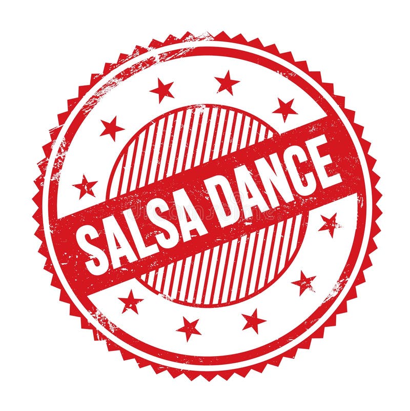 SALSA DANCE Text Written on Red Grungy Round Stamp Stock Illustration ...