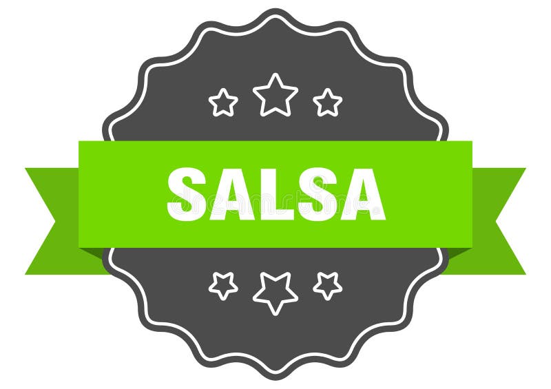 Salsa label or stamp stock vector. Illustration of mexican - 268297978