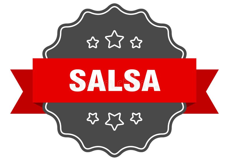 Salsa label or stamp stock vector. Illustration of mexican - 268297978