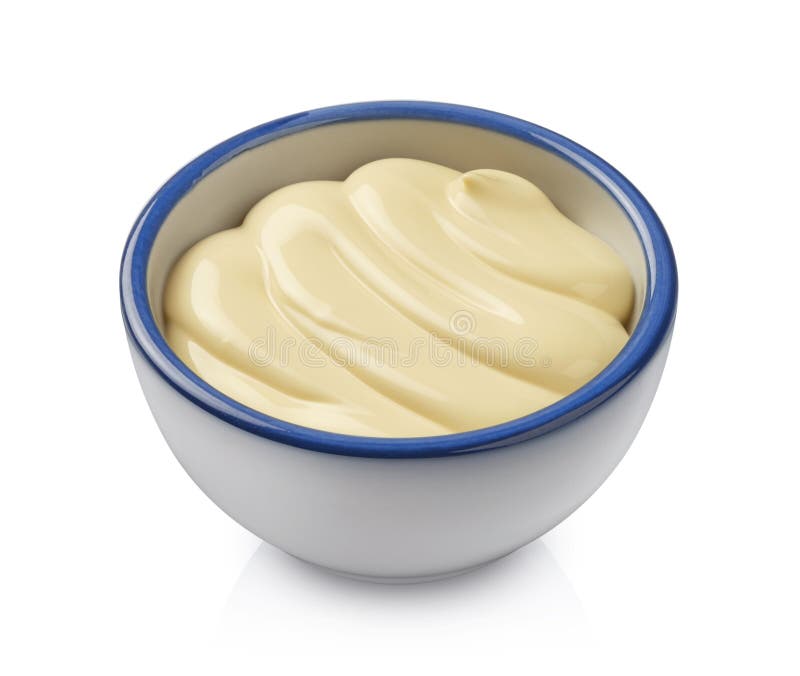 Salsa Mayonesa Aislada En Fondo Blanco Foto de archivo - Imagen de ...