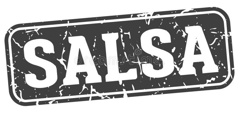 Salsa Rectangular Sign. Salsa Stamp Stock Vector - Illustration of ...