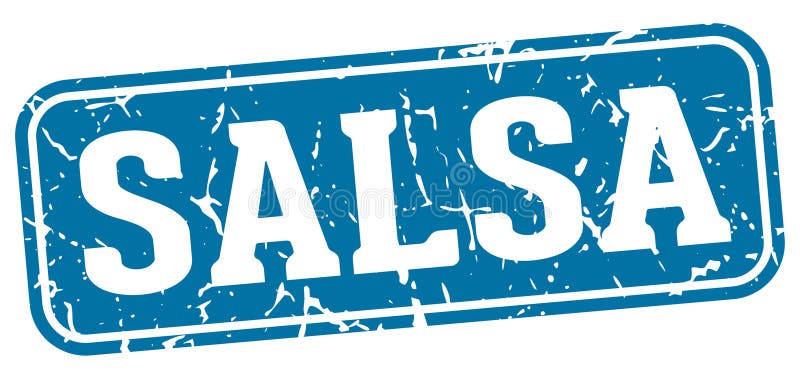 Salsa Rectangular Sign. Salsa Stamp Stock Vector - Illustration of ...