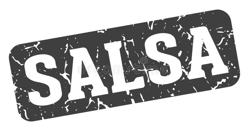 Salsa Rectangular Sign. Salsa Stamp Stock Vector - Illustration of ...