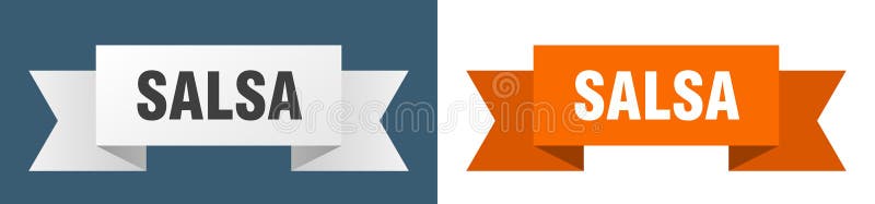 Salsa Ribbon. Salsa Isolated Paper Sign. Banner Stock Vector ...