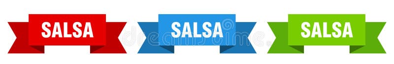Salsa Ribbon. Salsa Isolated Paper Sign. Banner Stock Vector ...