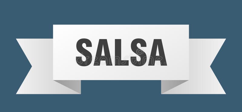 Salsa ribbon. stock vector. Illustration of flat, paper - 153545493