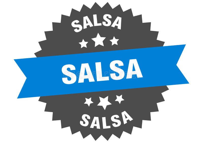 Salsa stock vector. Illustration of blue, seal, ribbon - 160545167