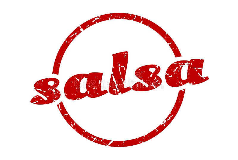 Salsa Sign. Round Ribbon Label Set. Seal Stock Vector - Illustration of ...