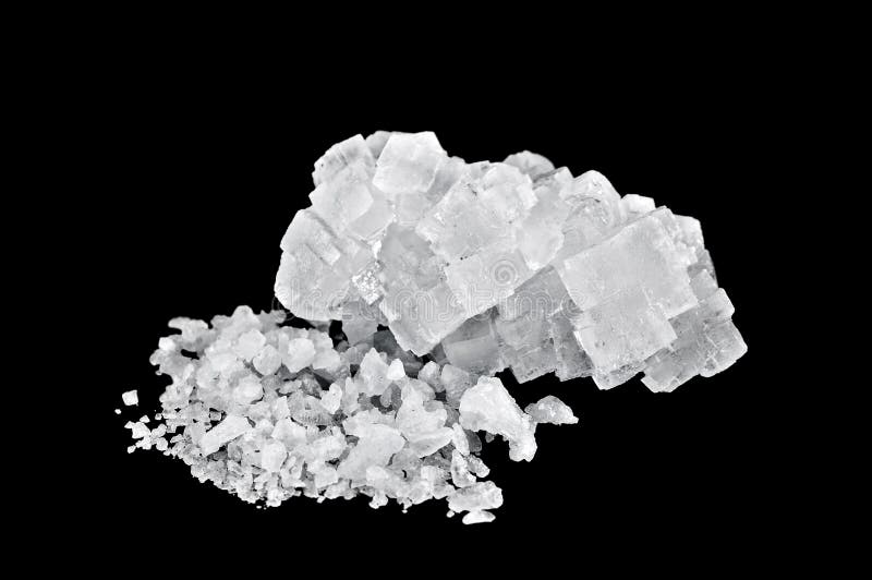 Close Up Larger Salt Pile Across a Dark Table - Alternate Lighting 2 ...