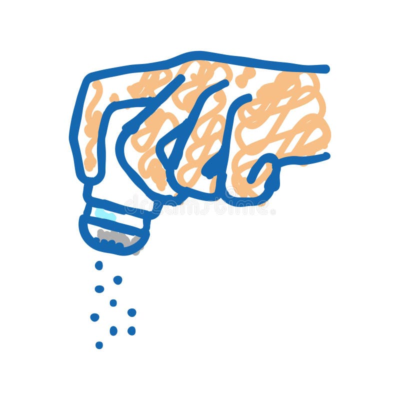 Salt Add Icon Doodle Illustration Stock Illustration - Illustration of ...