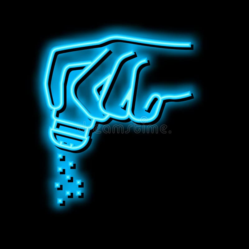 Salt Add Neon Glow Icon Illustration Stock Vector - Illustration of ...