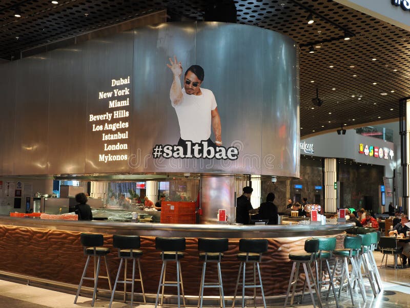 Salt Bae Restaurant at Istanbul Airport. Editorial Stock Photo - Image ...