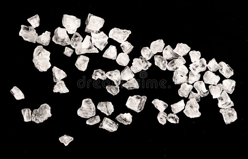 Salt on black stock image. Image of black, healthy, coarse - 252671383