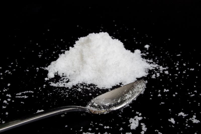 Salt on a Black Background. Stock Image - Image of overcome, salt ...