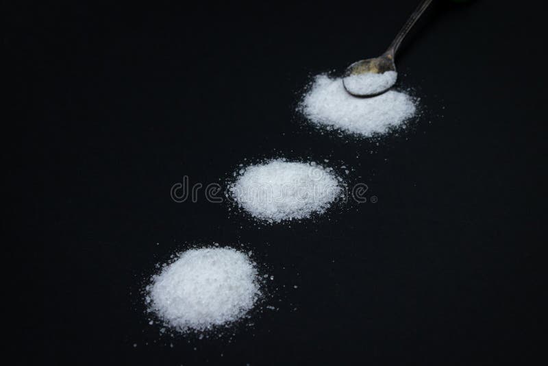 Salt on a Black Background. Stock Image - Image of close, healthy ...