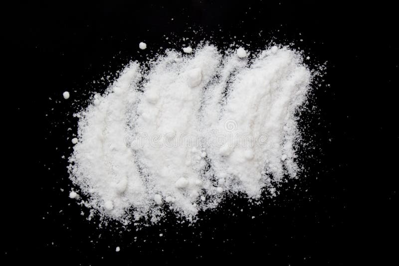 Salt on a Black Background. Stock Photo - Image of food, rock: 134149724